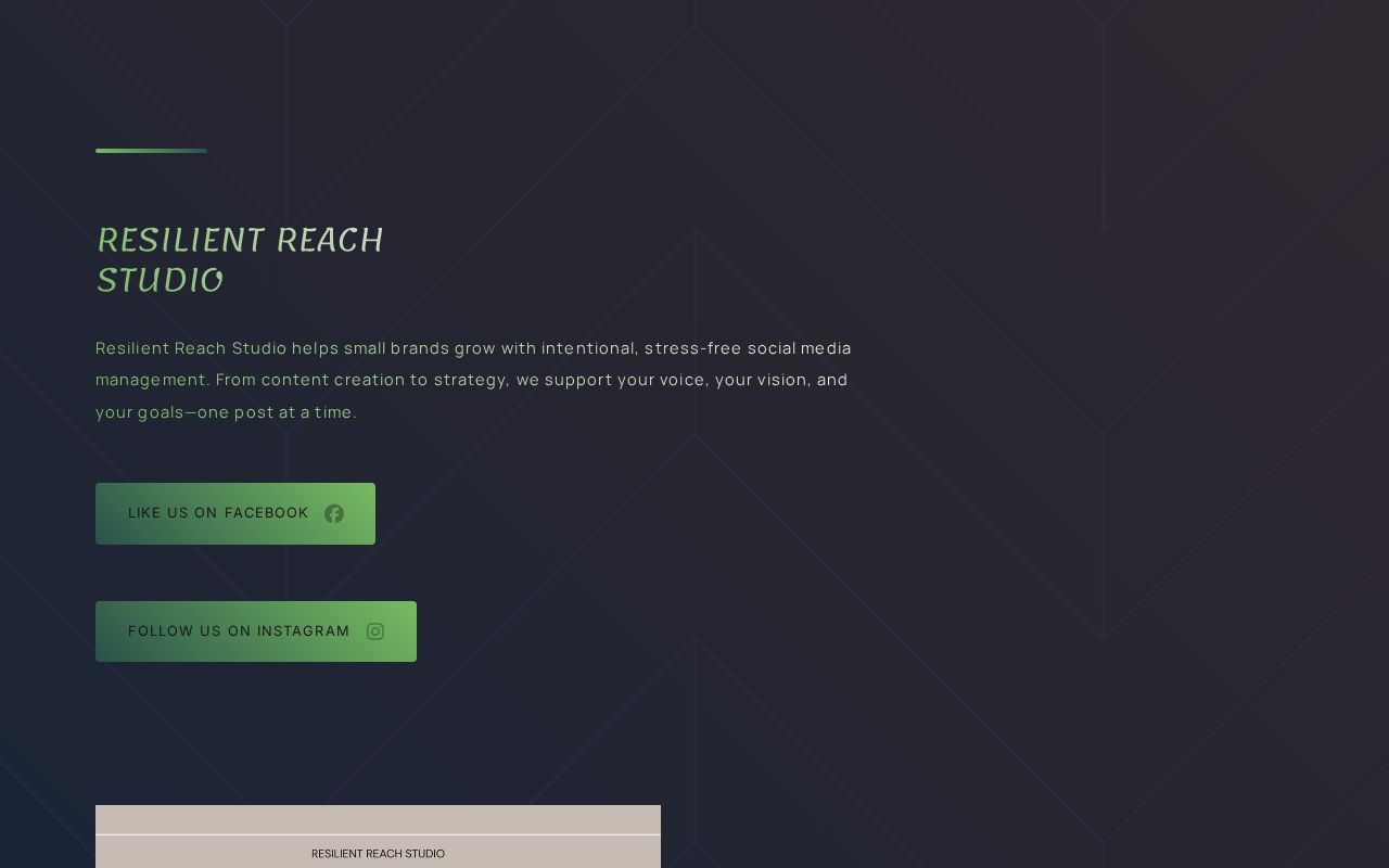 Resilient Reach Studio - Social Media Management